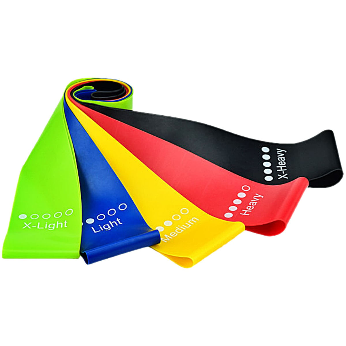 Kit Mini Band com 5 Faixas Elásticas para Exercícios - Incoterm ...