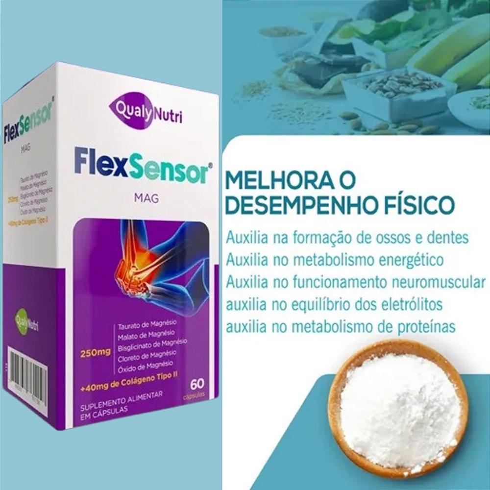 Qualynutri Flex Sensor Mag 500mg - 60 Cápsulas - Pague Menos