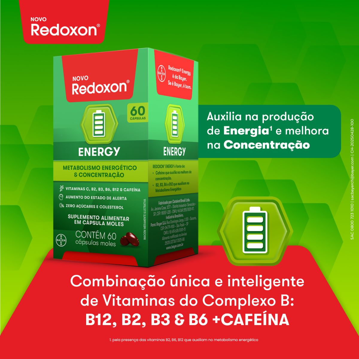 Redoxon Energy 60 Cápsulas - Pague Menos