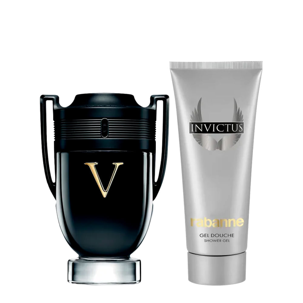 Kit Rabanne Invictus Victory Masculino - EDP 100ml + Shower Gel 100ml ...