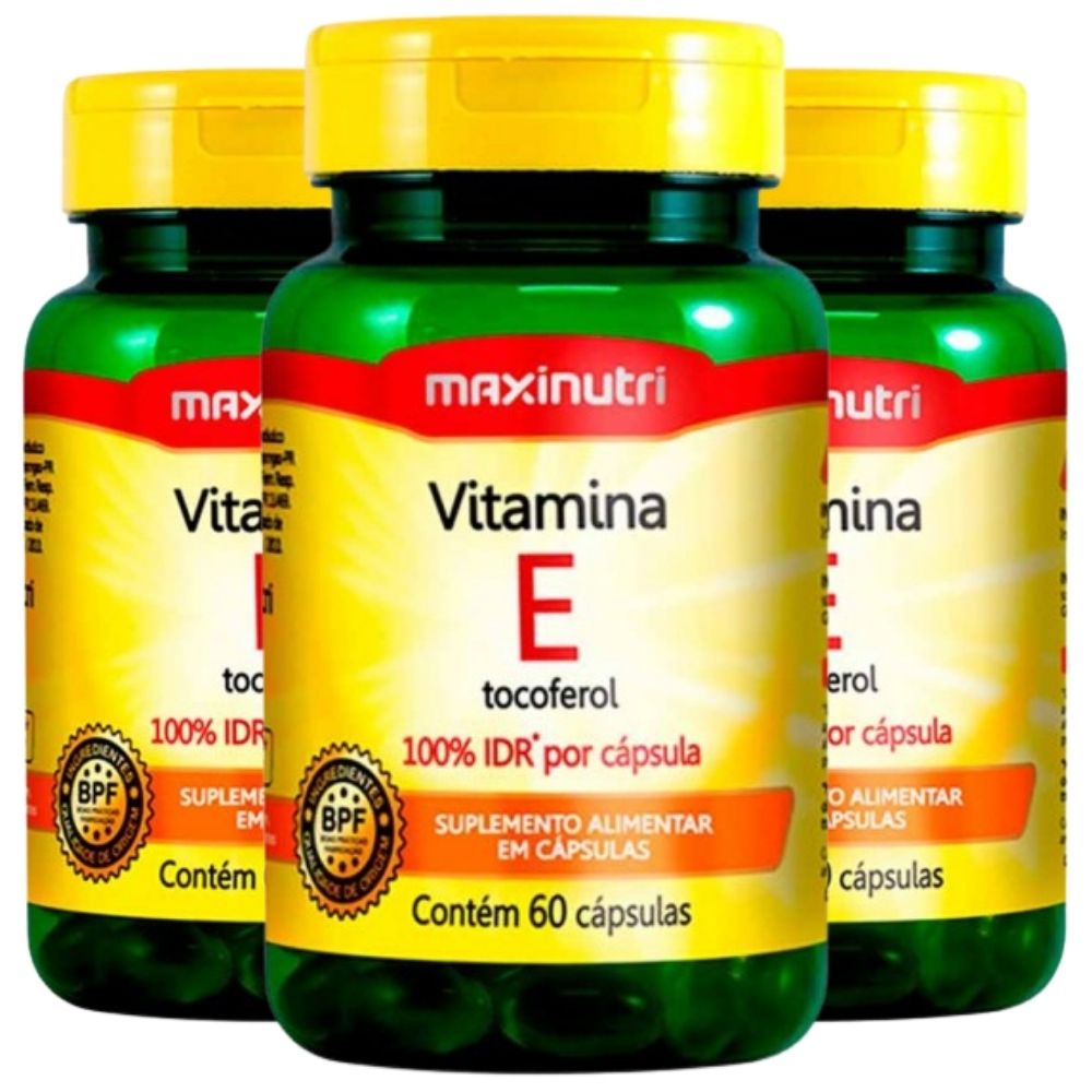 Kit 3x Maxinutri - Vitamina E - 100% IDR - 60 Cápsulas - Extrafarma