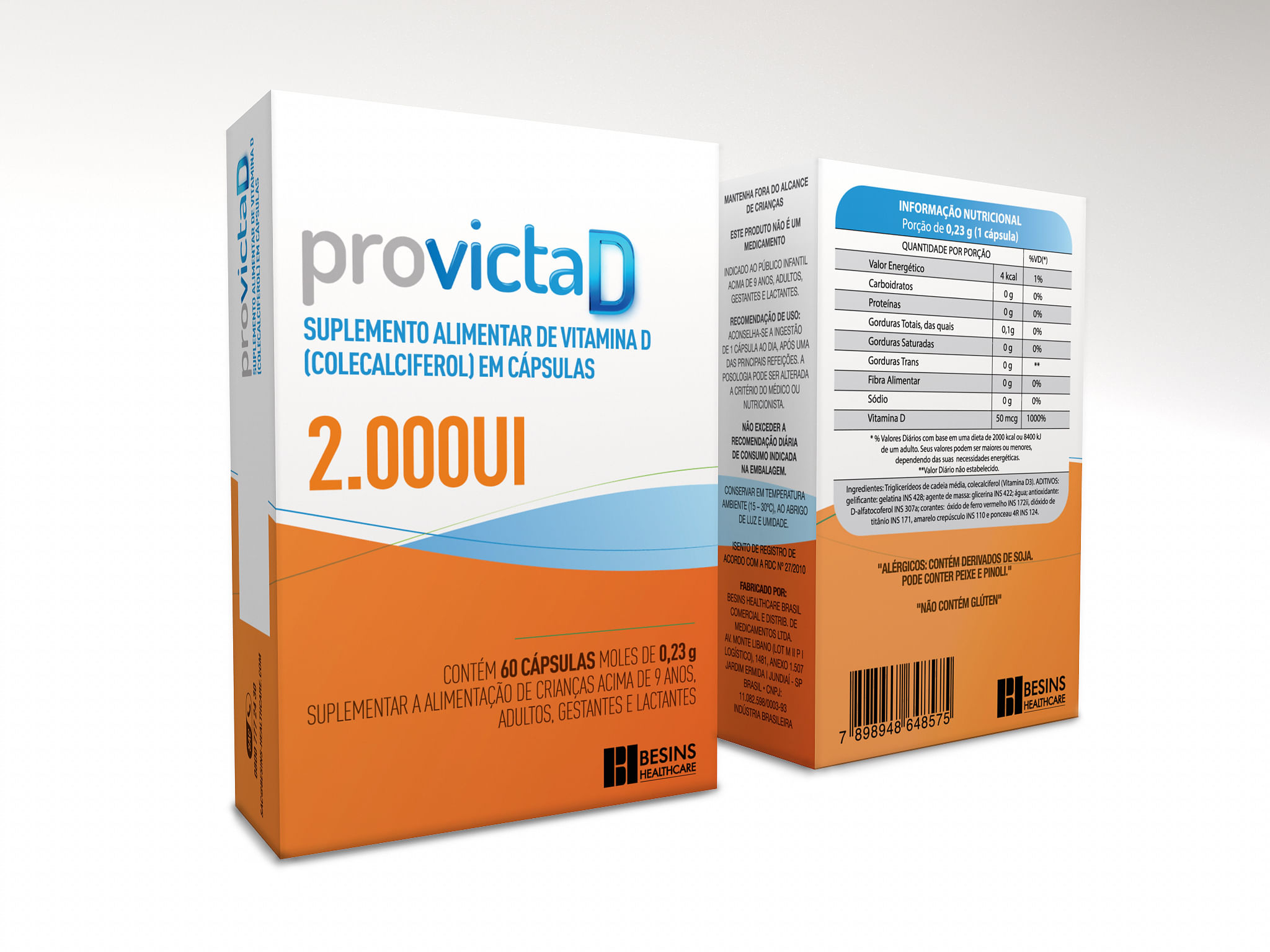Provicta D 2000ui Com 60 Capsulas - Extrafarma