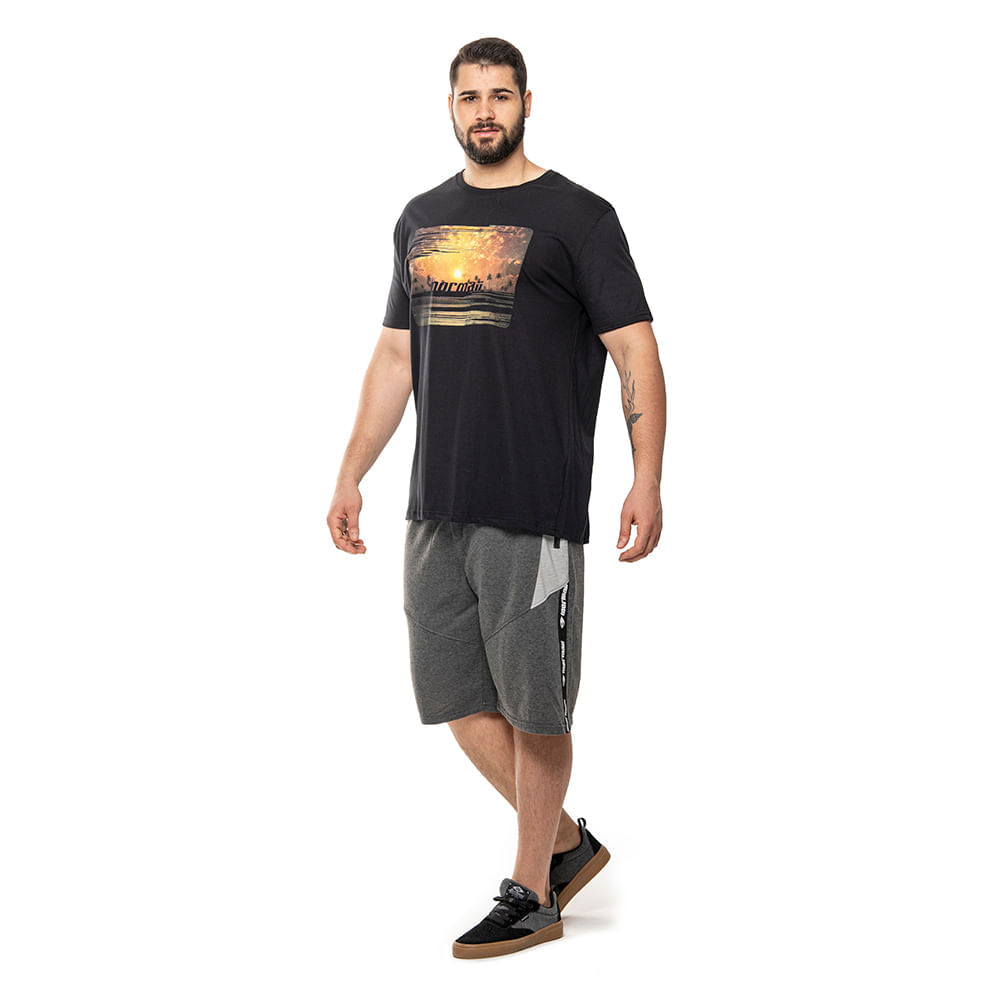 Camiseta gola careca masculina plus size mormaii Preto XGGGG - Pague Menos