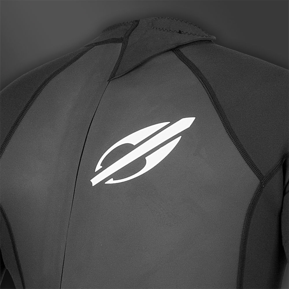 Long john manga longa 2.2 mm snap Preto-vermelho XS - Pague Menos