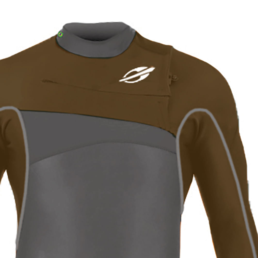 Long john manga longa chestzip 2mm flexxxa pro surf mormaii 2021 Cinza ...