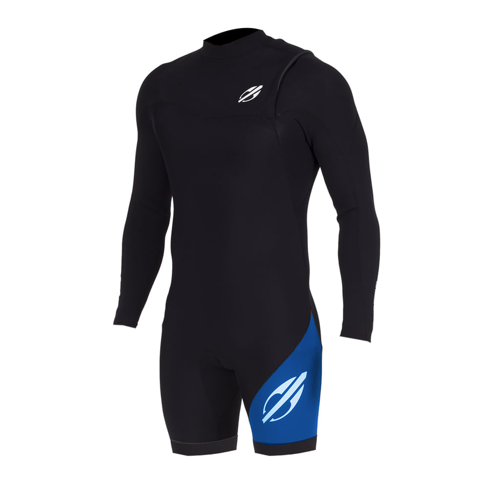 Short john masculino longa 2.2 mm flexxxa neo Preto-azul MS - Pague Menos