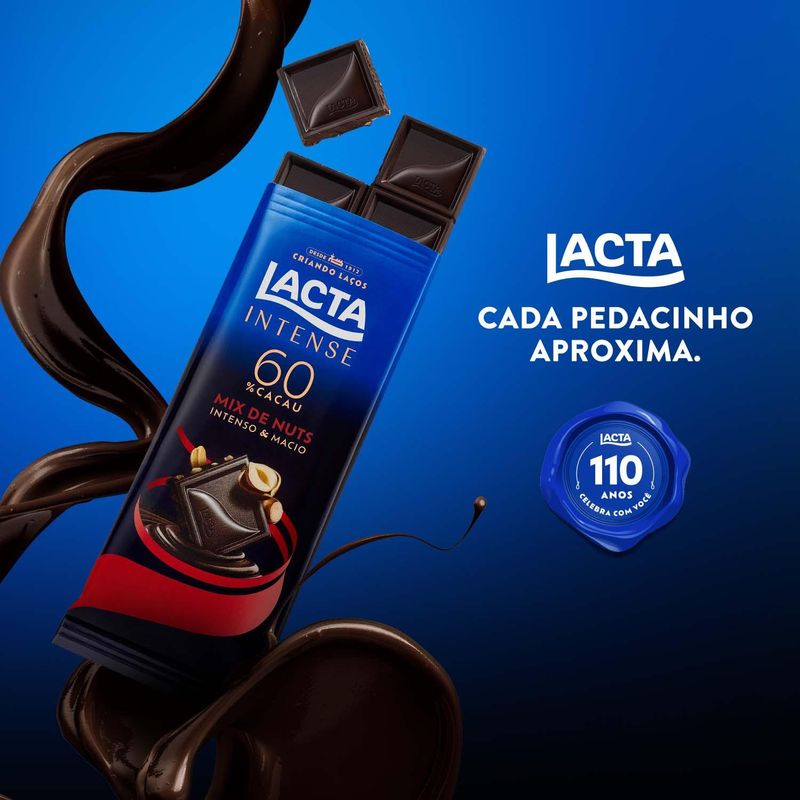 Chocolate Lacta Intense 60% Cacau Mix De Nuts 85g - Extrafarma Chocolate Lacta Intense 60% Cacau Mix De Nuts 85g - Extrafarma