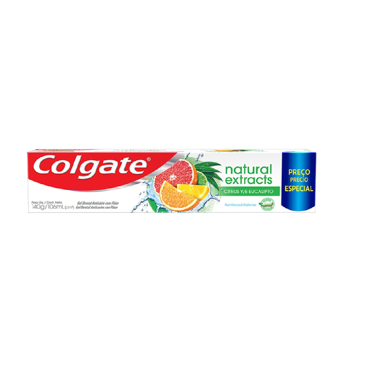 Creme Dental Colgate Natural Extracts Citrus e Eucalipto 140g - Pague Menos Creme Dental Colgate Natural Extracts Citrus e Eucalipto 140g - Pague Menos