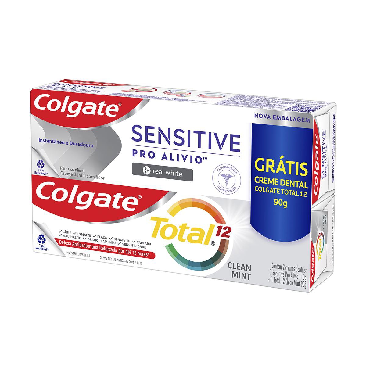 Creme Dental para Sensibilidade Colgate Sensitive Pro Alívio Real White ...