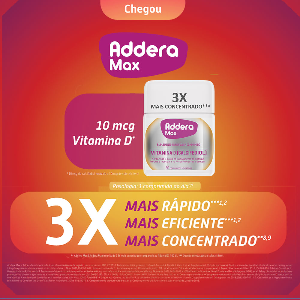 Addera Max 30 Comprimidos Revestidos - Extrafarma