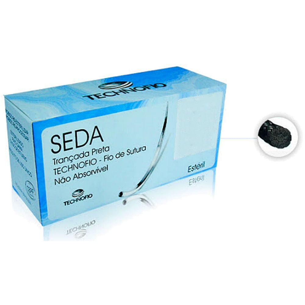 Fio Sutura Technofio Seda 3-0 Ag 1,7cm 3/8 - unidade - Pague Menos Fio Sutura Technofio Seda 3-0 Ag 1,7cm 3/8 - unidade - Pague Menos