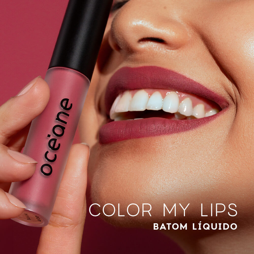 Batom Líquido Rosa Matte - Color My Lips Hype Océane Edition 4g ...