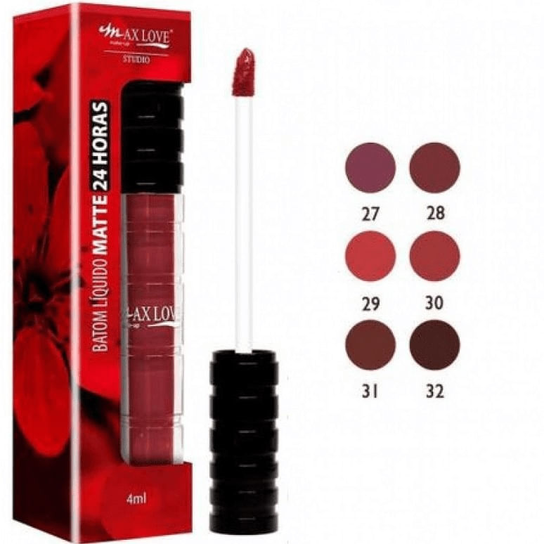 Batom Líquido 24 Horas Matte Cor 30 Max Love Pague Menos