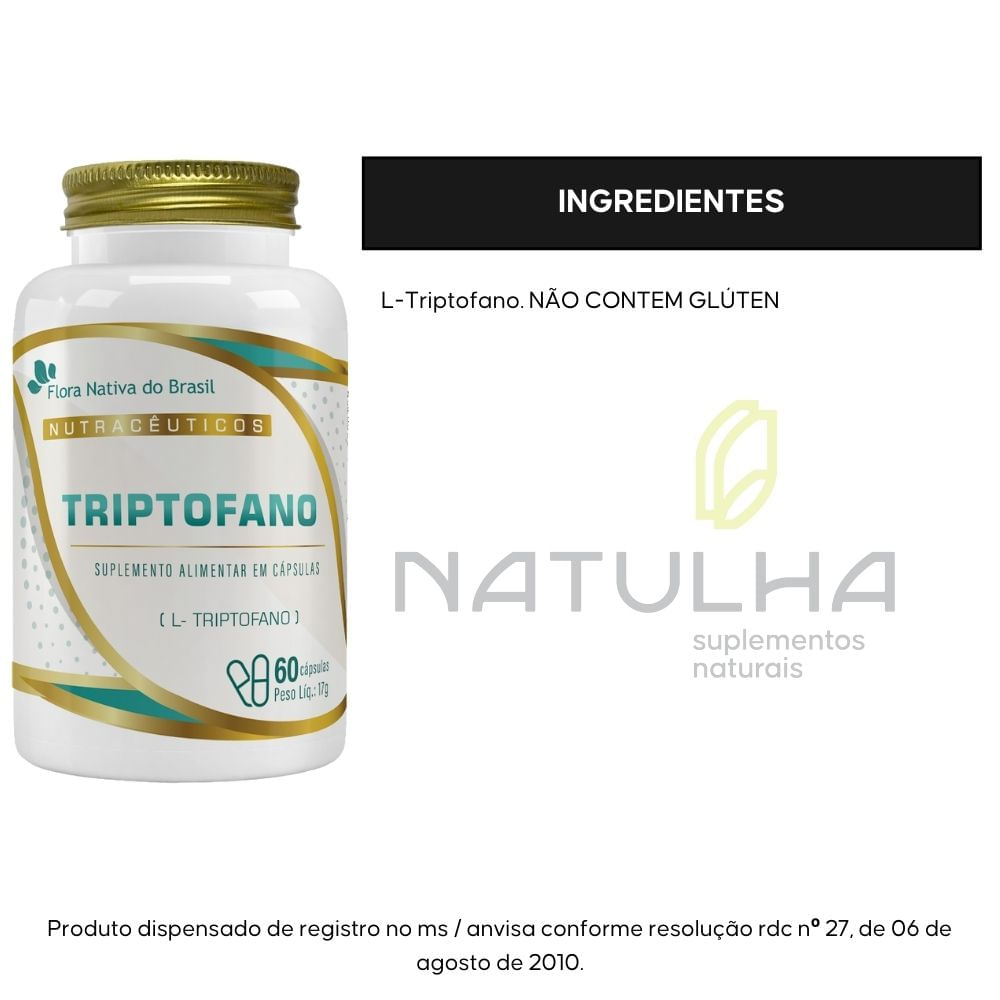 Triptofano 860mg 60 Cápsulas - Flora Nativa - Extrafarma