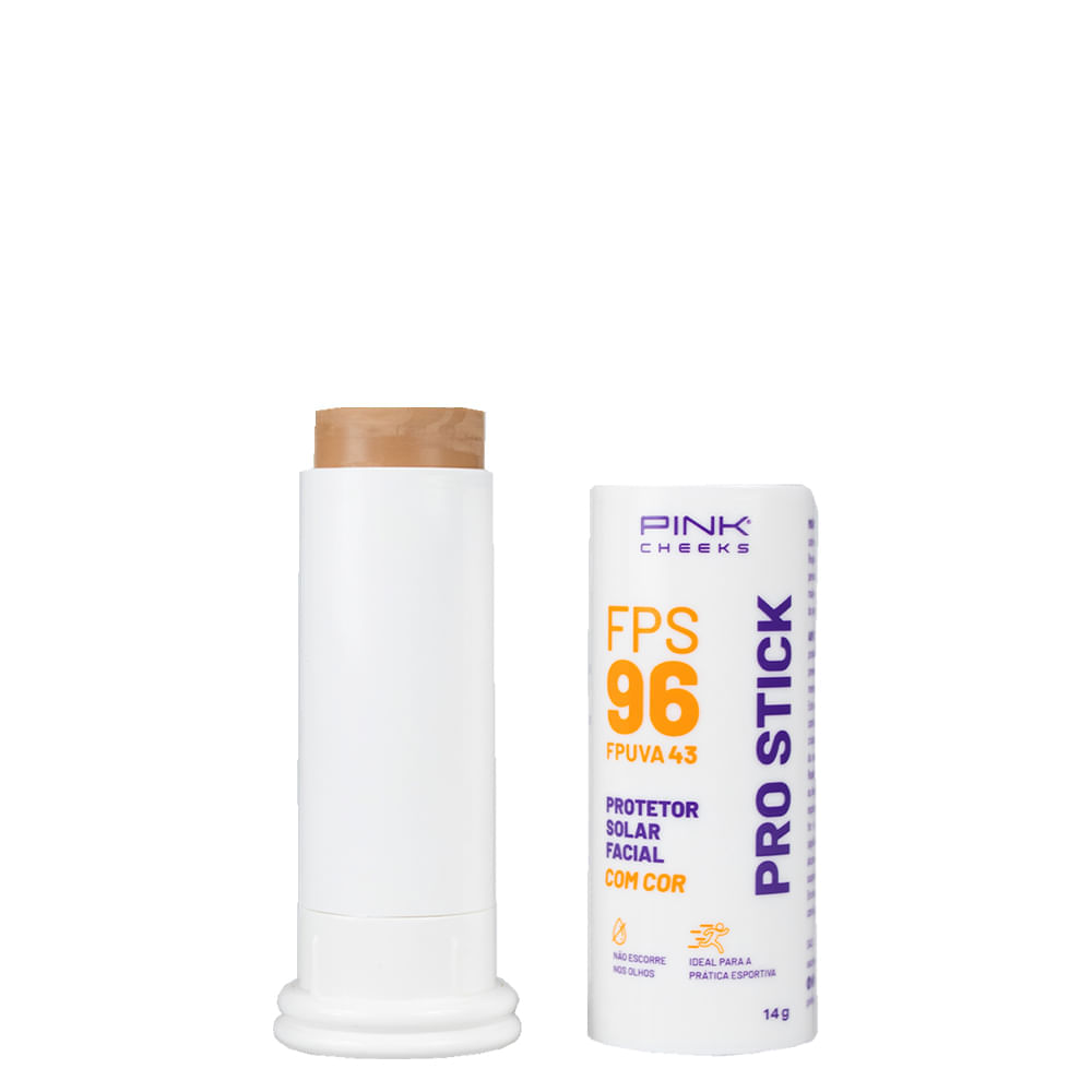 Protetor Solar Multifuncional Facial com Cor Pink Cheeks Pro Stick FPS ...