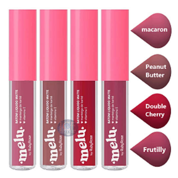 Batom Líquido Matte Melu Rr5634 Frutilly Rubyrose - Extrafarma