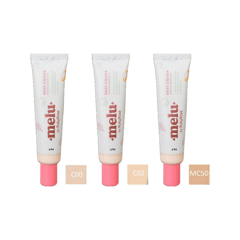 Base Líquida Melu Rr8723 Mc50 Rubyrose - Extrafarma