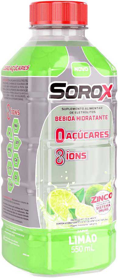 Sorox Zero Açúcar Sabor Limão Bebida Hidratante 550ml - Extrafarma