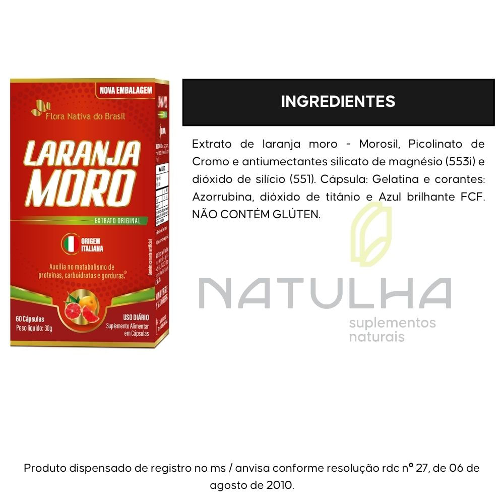 KIT 2X Laranja Moro com Picolinato de Cromo 500mg 60 cáps - Flora ... KIT 2X Laranja Moro com Picolinato de Cromo 500mg 60 cáps - Flora ...
