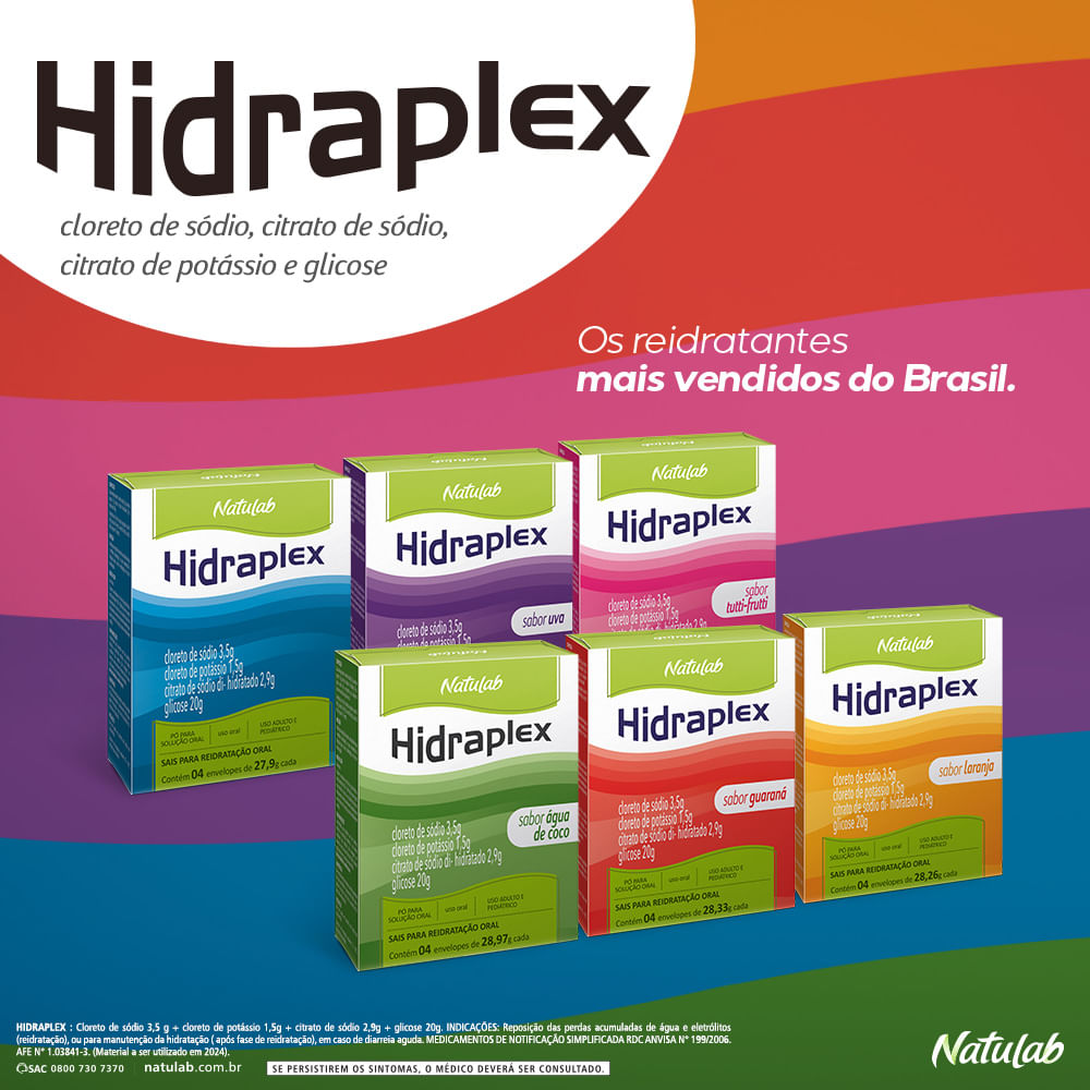 Hidraplex 27,9g Sabor Coco Pó para Solução Oral 4 Envelopes - Pague Menos