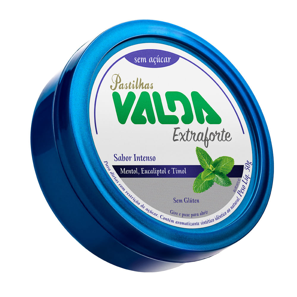 Pastilha Valda Extra Forte Lata 50g - Extrafarma