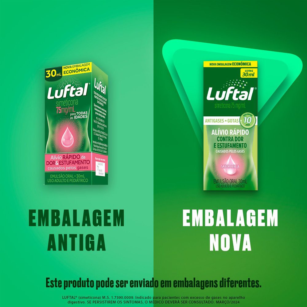 Luftal 75mg/ml Sabor Cereja Gotas 30ml - Extrafarma