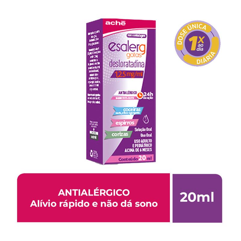 Esalerg 1,25mg/ml Gotas 20ml - Pague Menos Esalerg 1,25mg/ml Gotas 20ml - Pague Menos