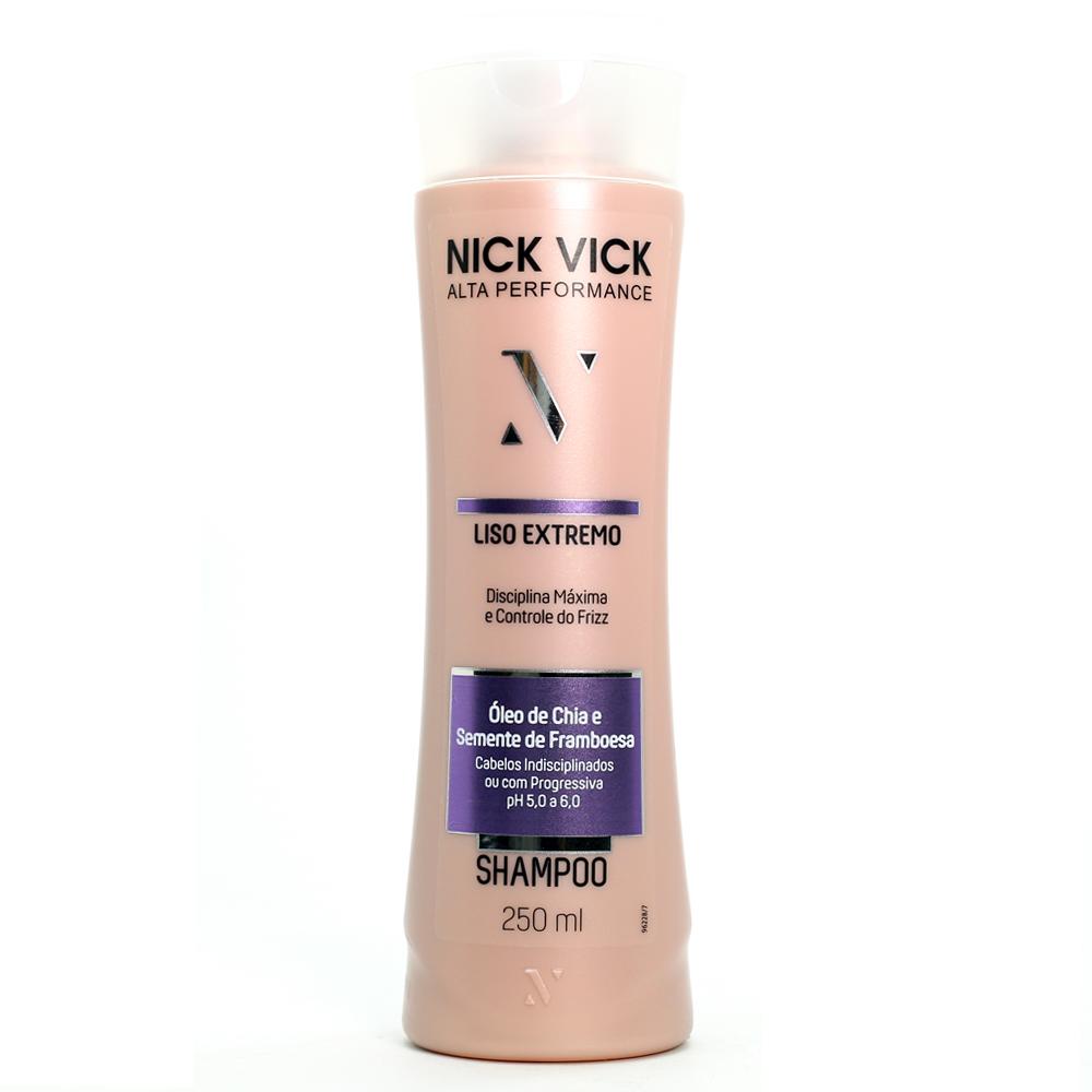Nick Vick Shampoo Alta Performance - Liso Extremo 250ml - Pague Menos