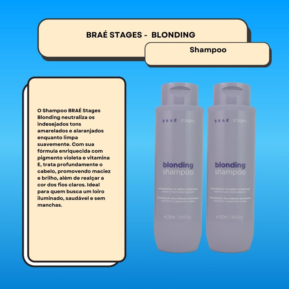 Braé Stages Blonding Kit - 2 Shampoos 250ml - Extrafarma