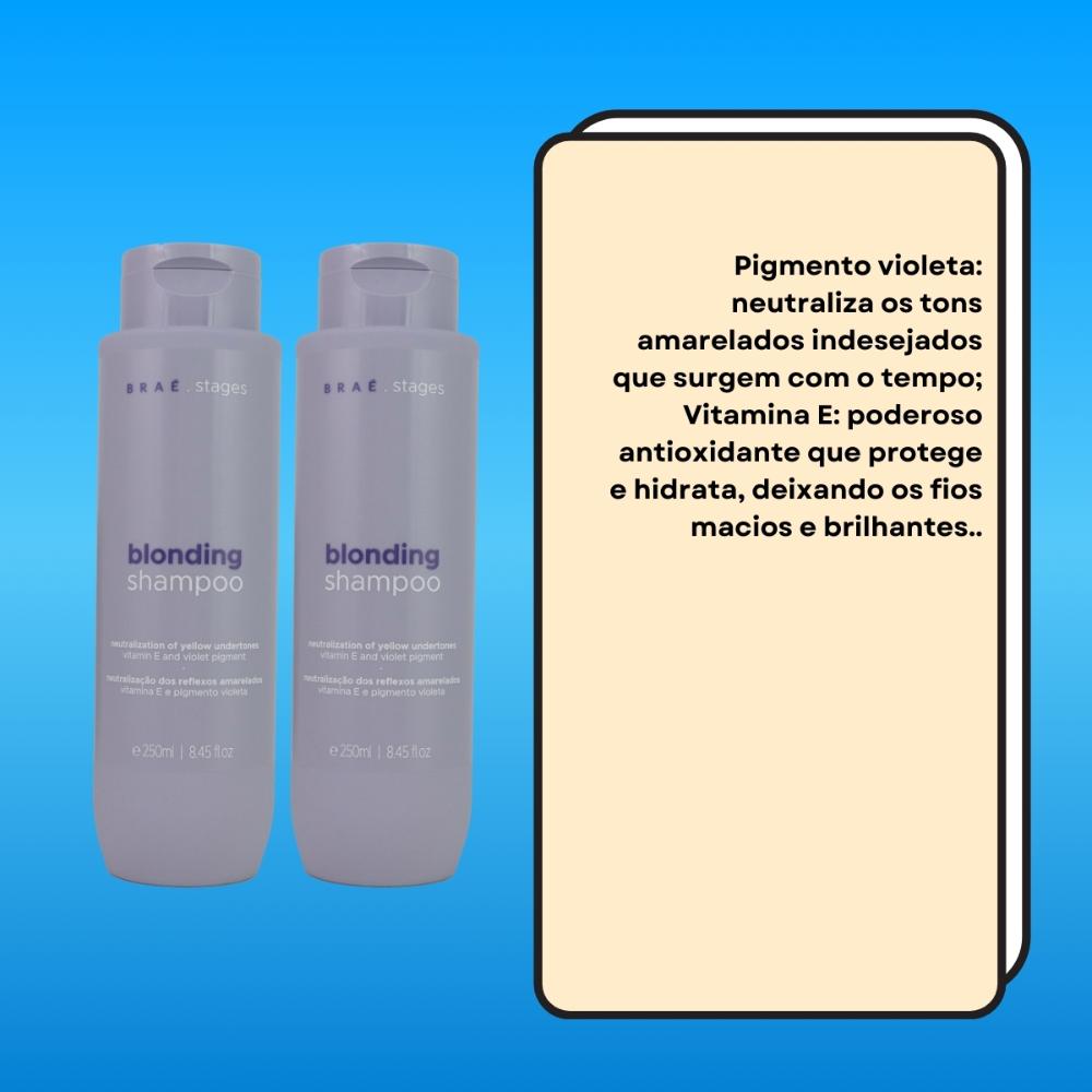 Braé Stages Blonding Kit - 2 Shampoos 250ml - Extrafarma