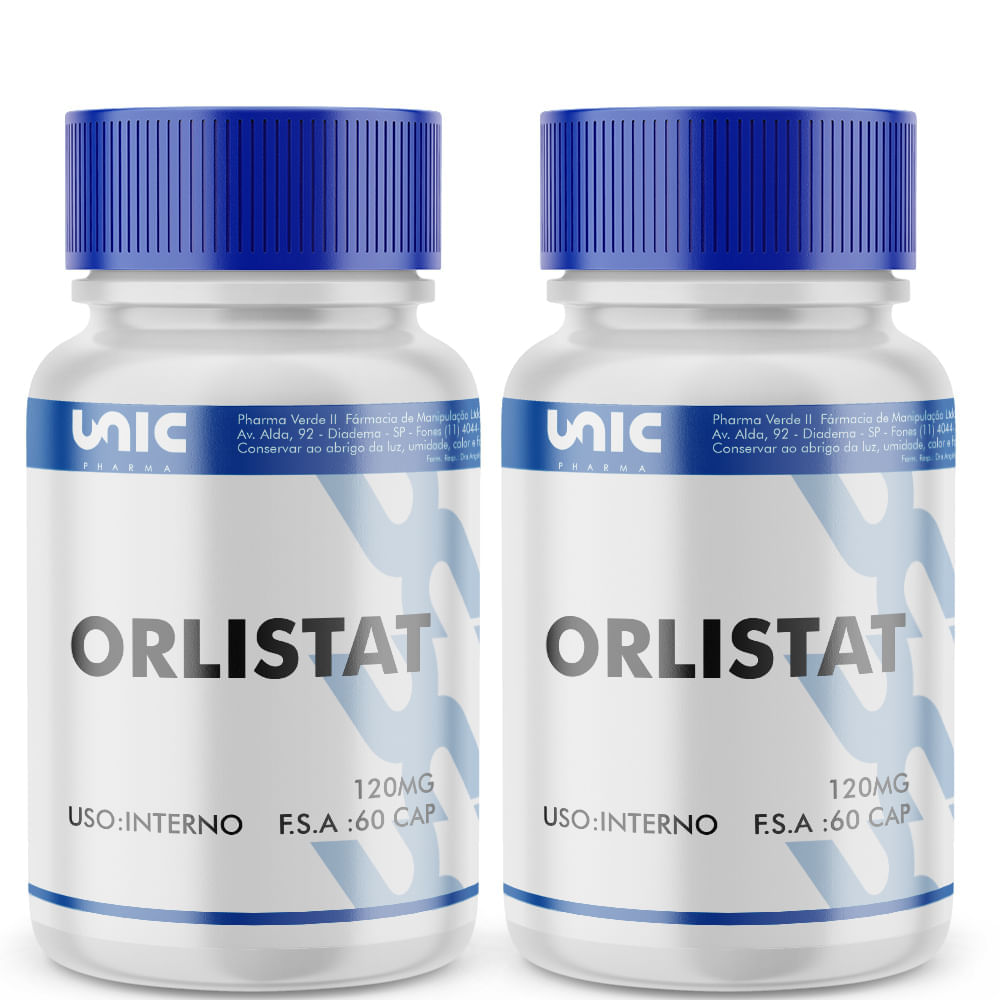 Kit com 2 Orlistate 120mg - 60 Cápsulas - Extrafarma