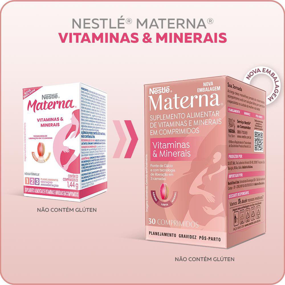 MATERNA NESTLÉ COM 30 COMPRIMIDOS - Extrafarma MATERNA NESTLÉ COM 30 COMPRIMIDOS - Extrafarma